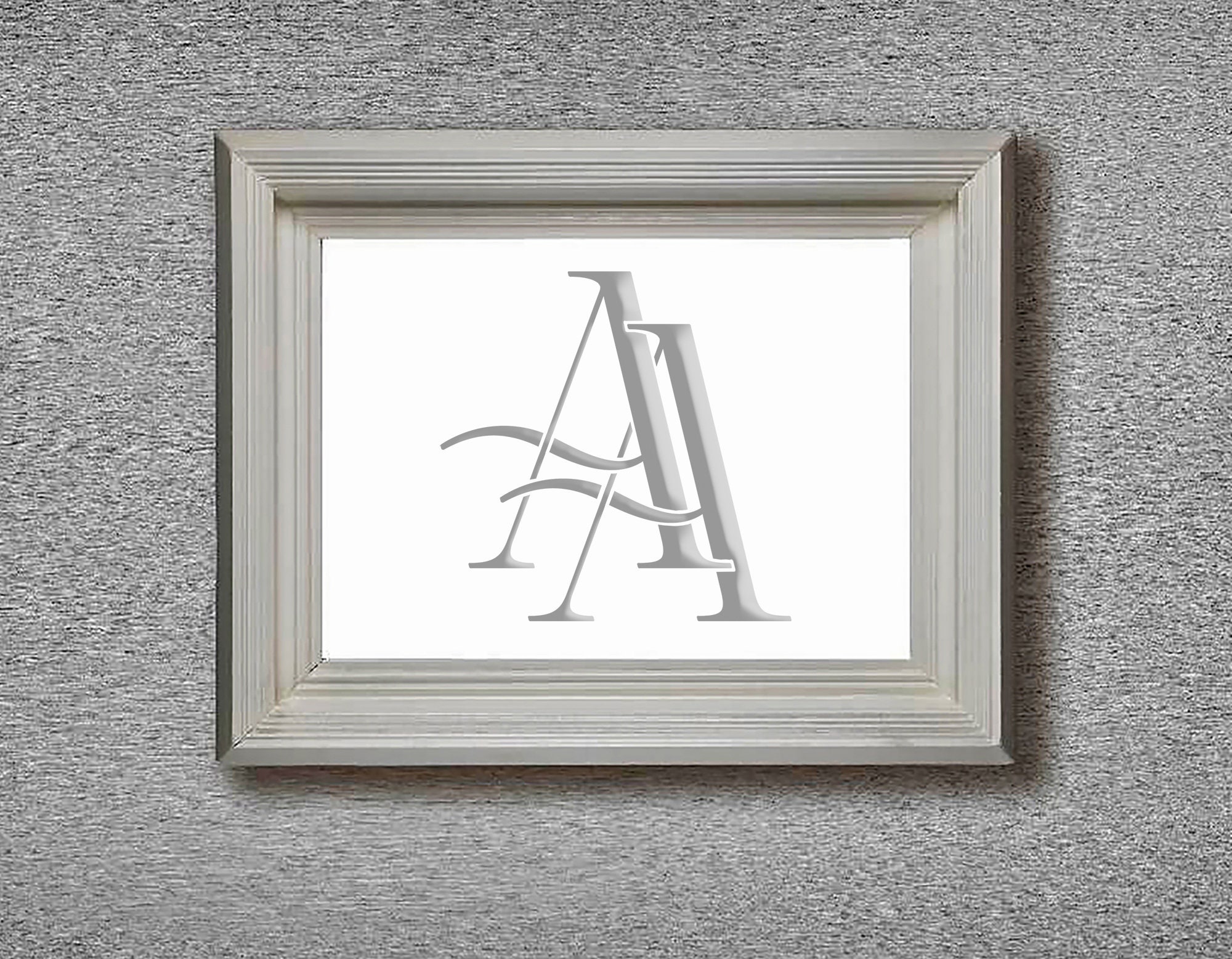 Custom Interlocking AA Wedding Monogram Logo Printable Digital Download ...