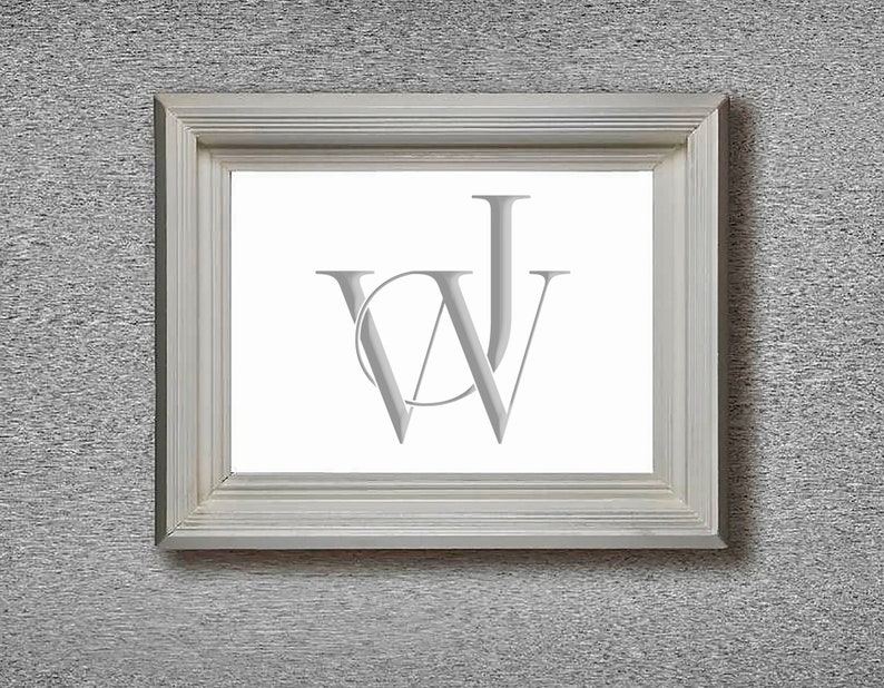 Custom Interlocking JW WJ Wedding Monogram Logo Printable Digital ...