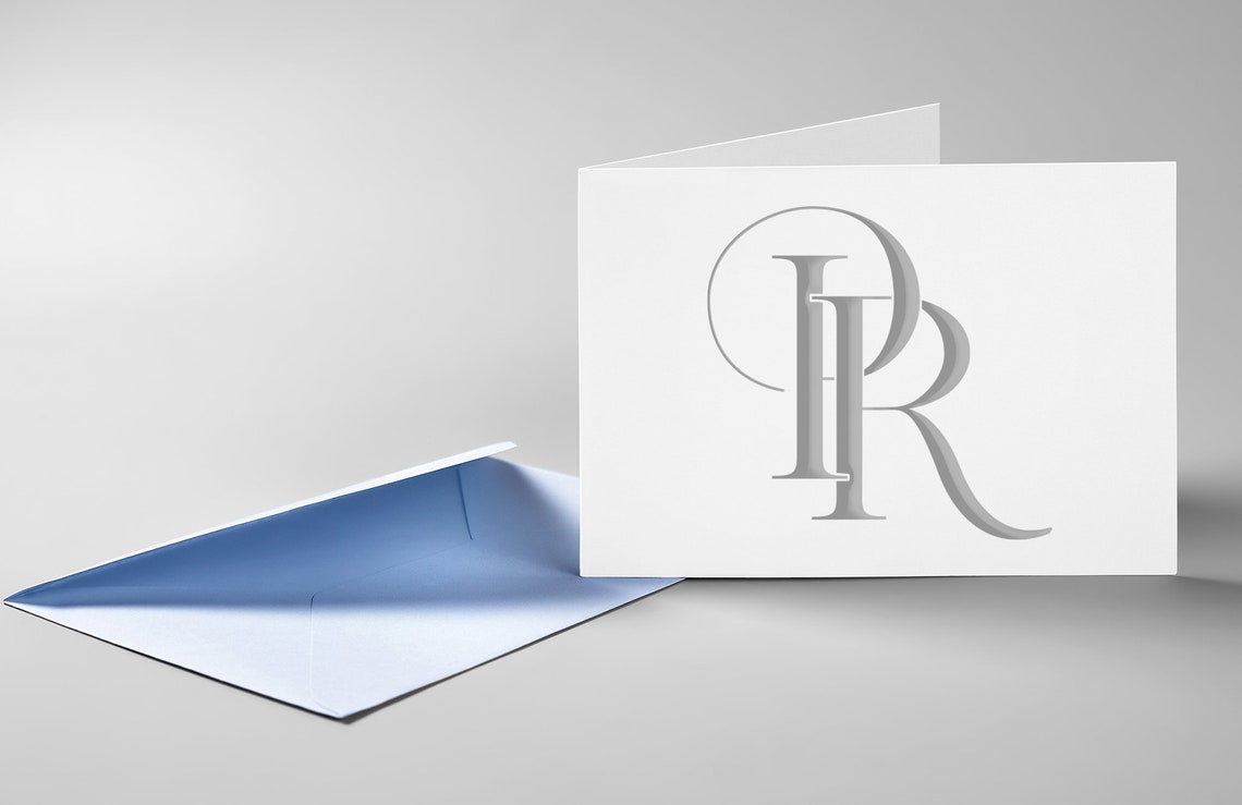 Custom Interlocking PR RP Wedding Monogram Logo Printable Digital ...