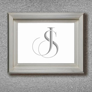 Custom Interlocking JS SJ Wedding Monogram Logo Printable Digital ...