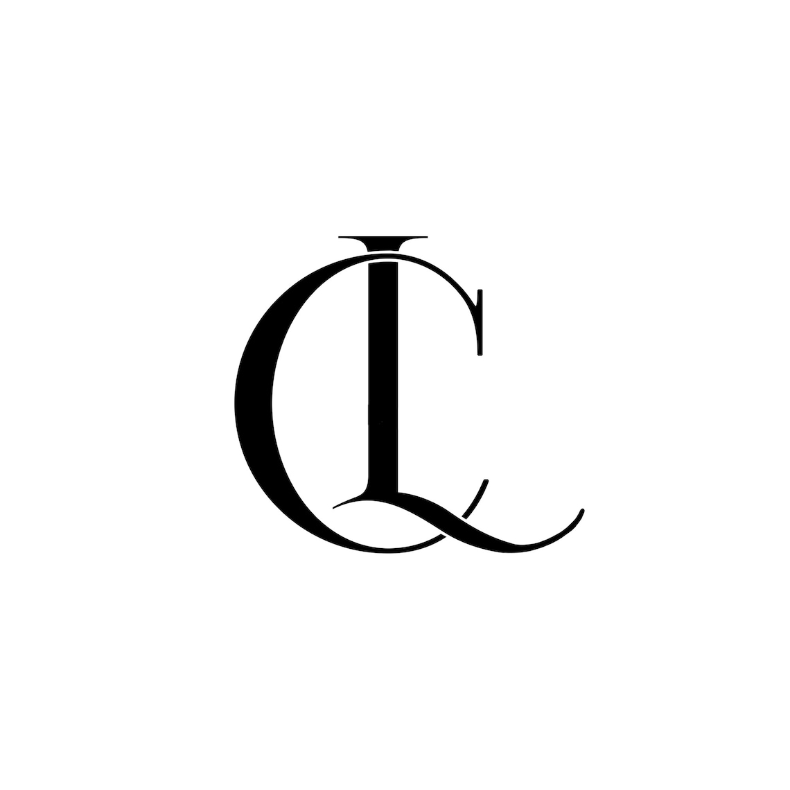 Custom Interlocking CL LC Wedding Monogram Logo Printable Digital ...