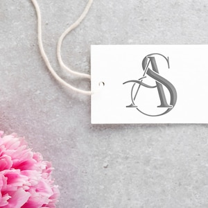 Custom Interlocking AS SA Wedding Monogram Logo Printable Digital ...