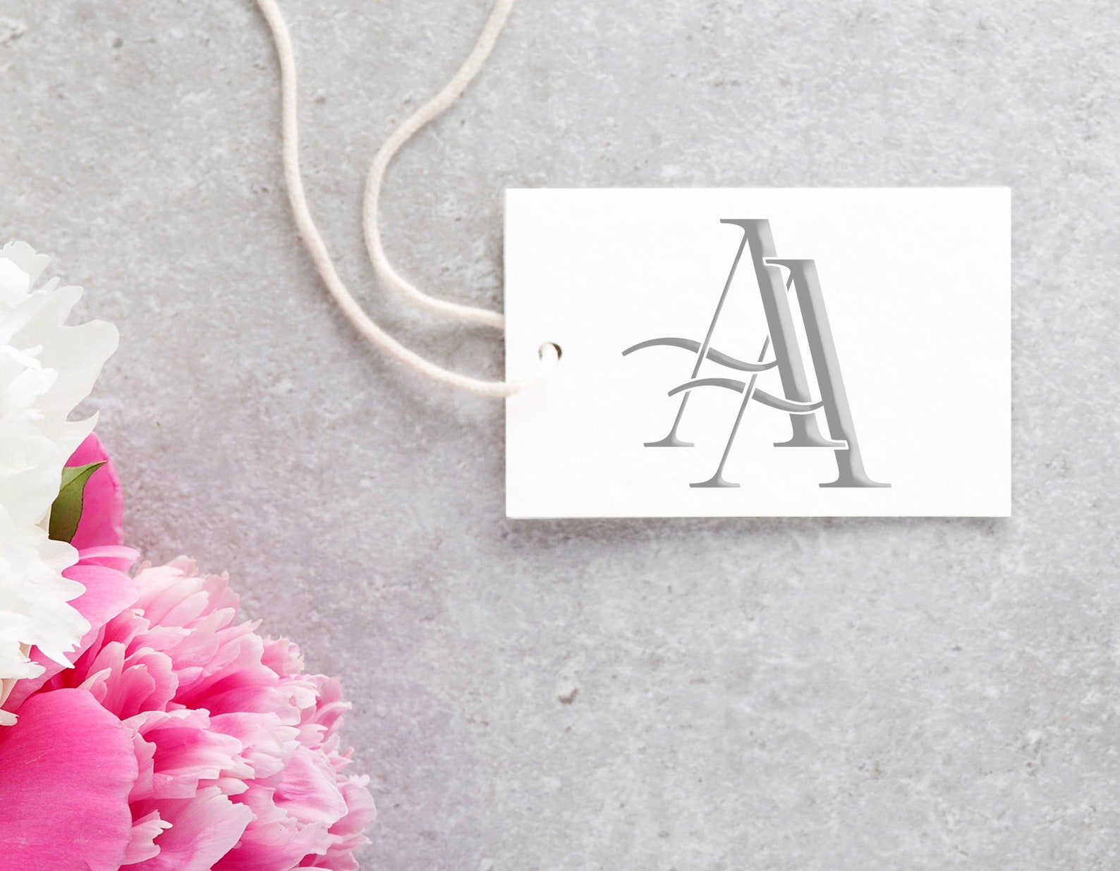 Custom Interlocking AA Wedding Monogram Logo Printable Digital Download ...