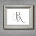Custom Interlocking BK KB Wedding Monogram Logo Printable Digital ...