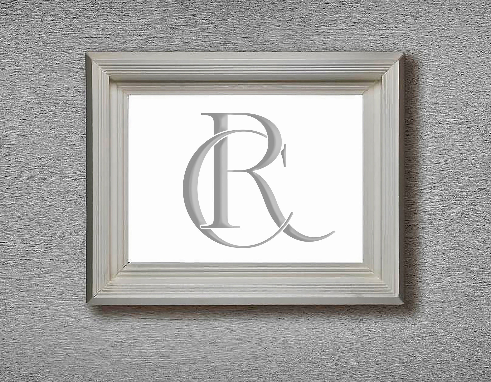 Custom Interlocking CR RC Wedding Monogram Logo Digital Download - Etsy