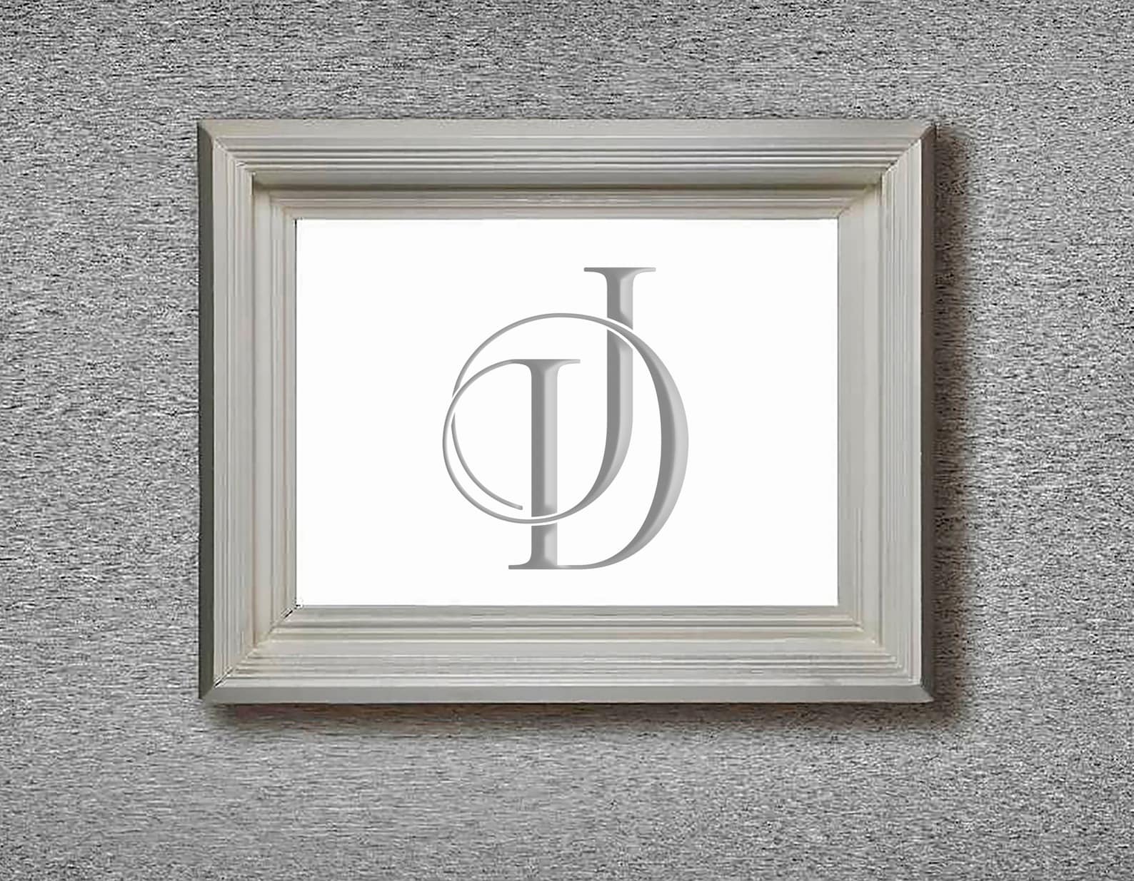 Custom Interlocking DJ JD Wedding Monogram Printable Digital Download ...