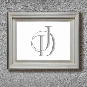 Custom Interlocking DJ JD Wedding Monogram Printable Digital Download ...