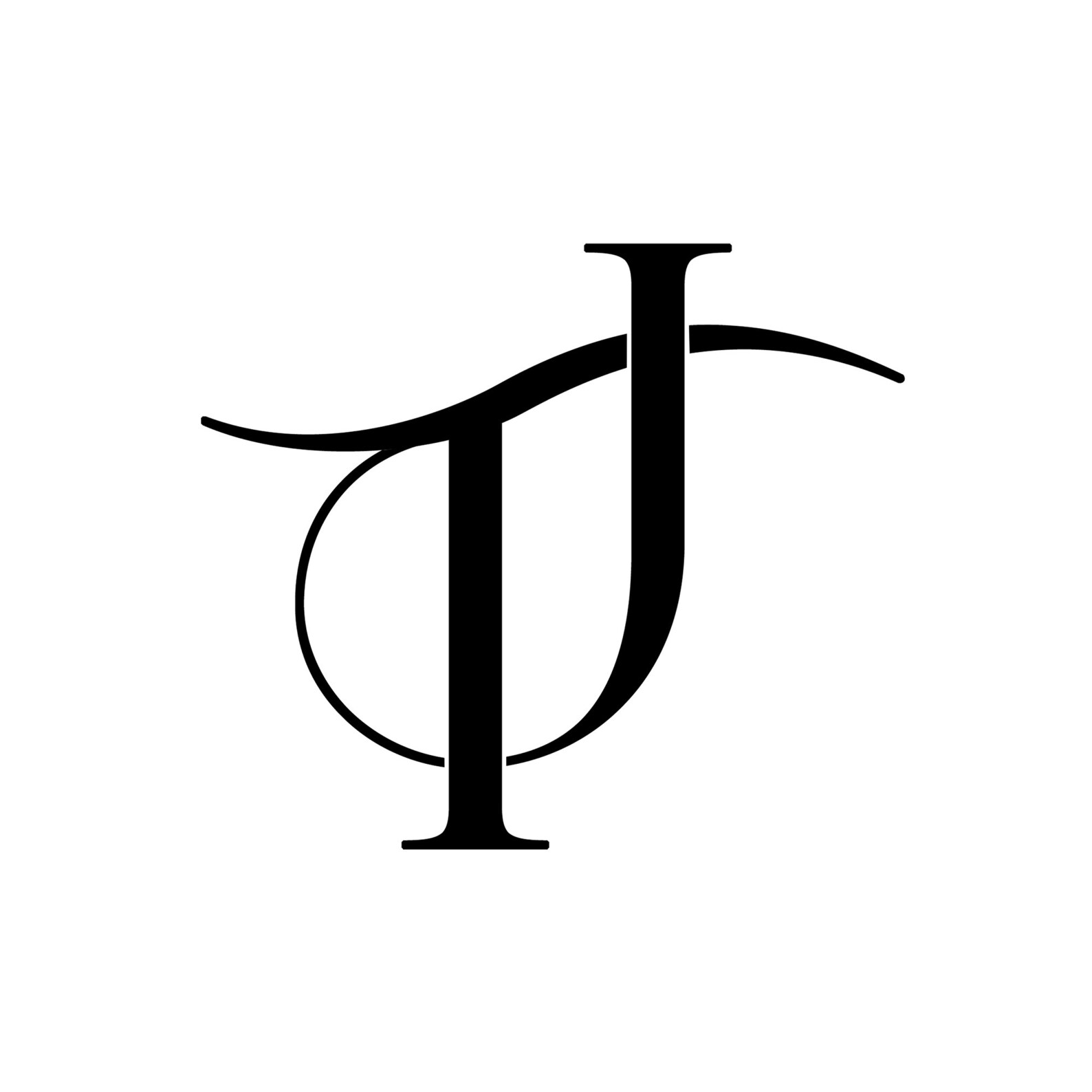 Custom Interlocking JT TJ Wedding Monogram Printable Digital Download ...