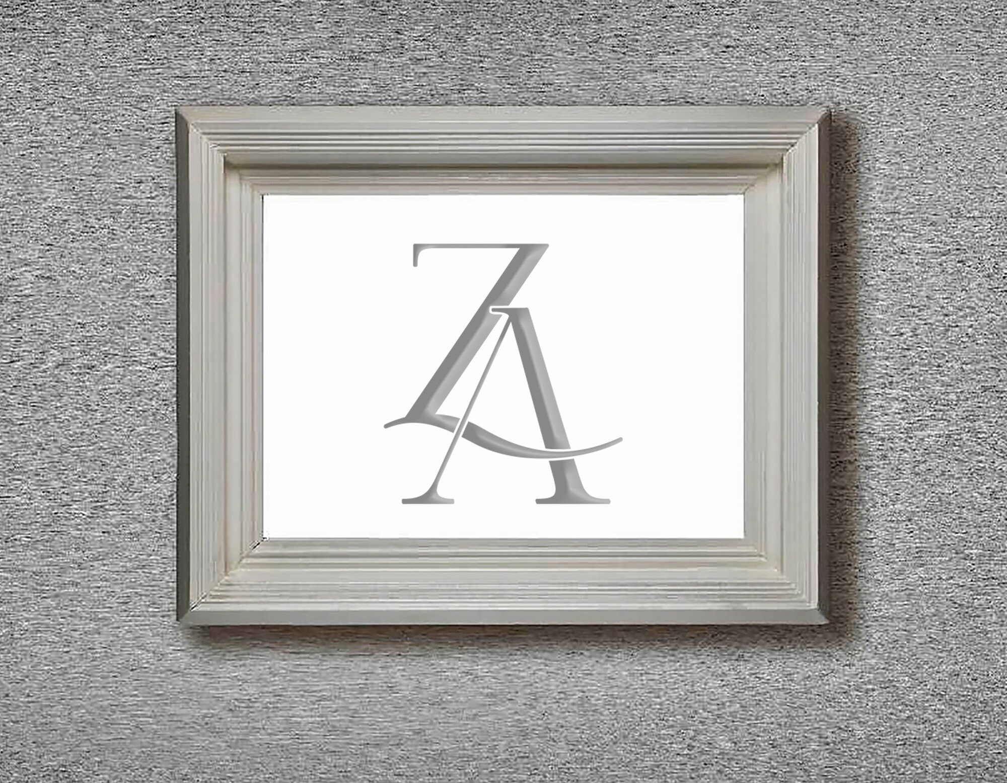 Custom Interlocking AZ ZA Wedding Monogram Logo Printable Digital ...