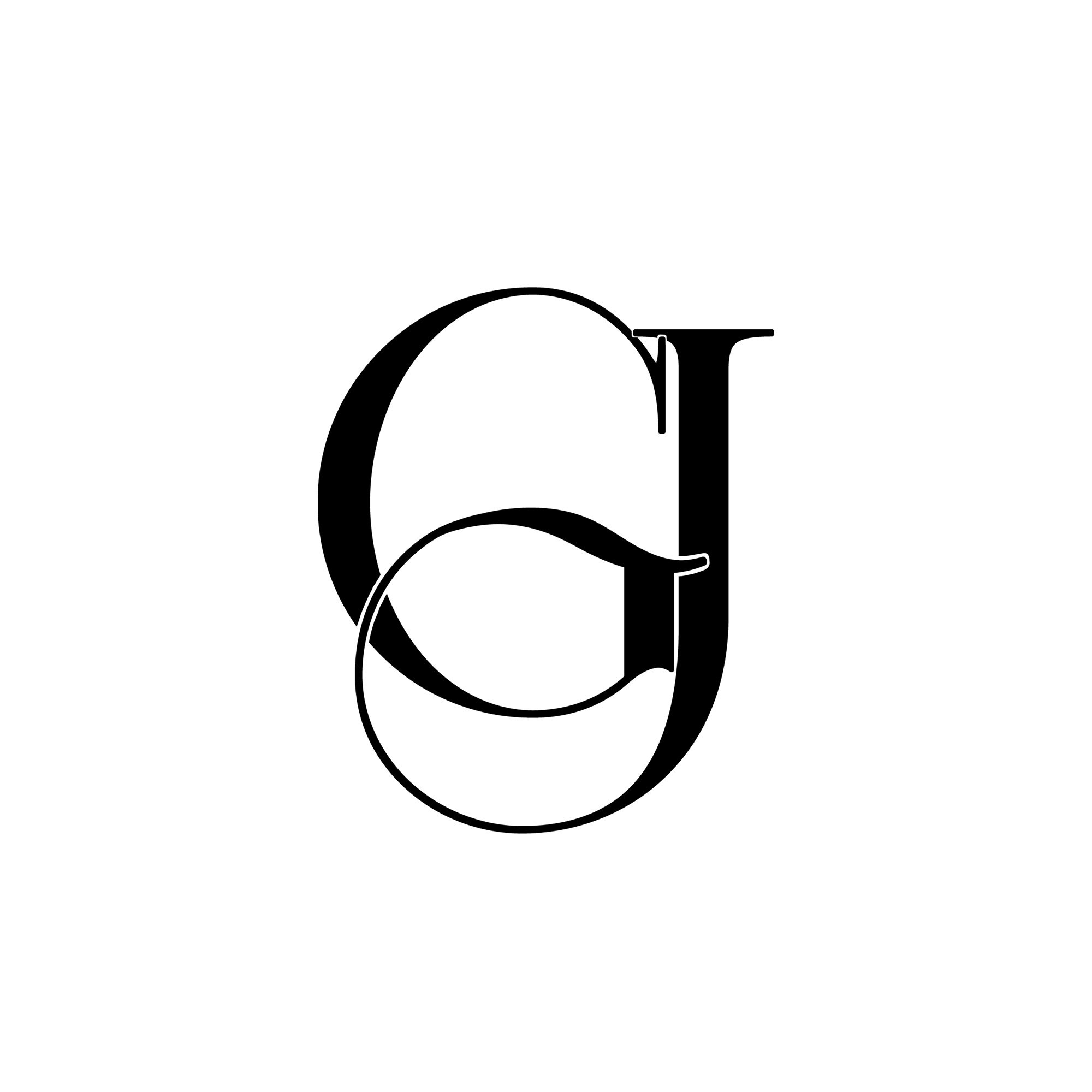 Custom Interlocking GJ JG Wedding Monogram Printable Digital Download ...