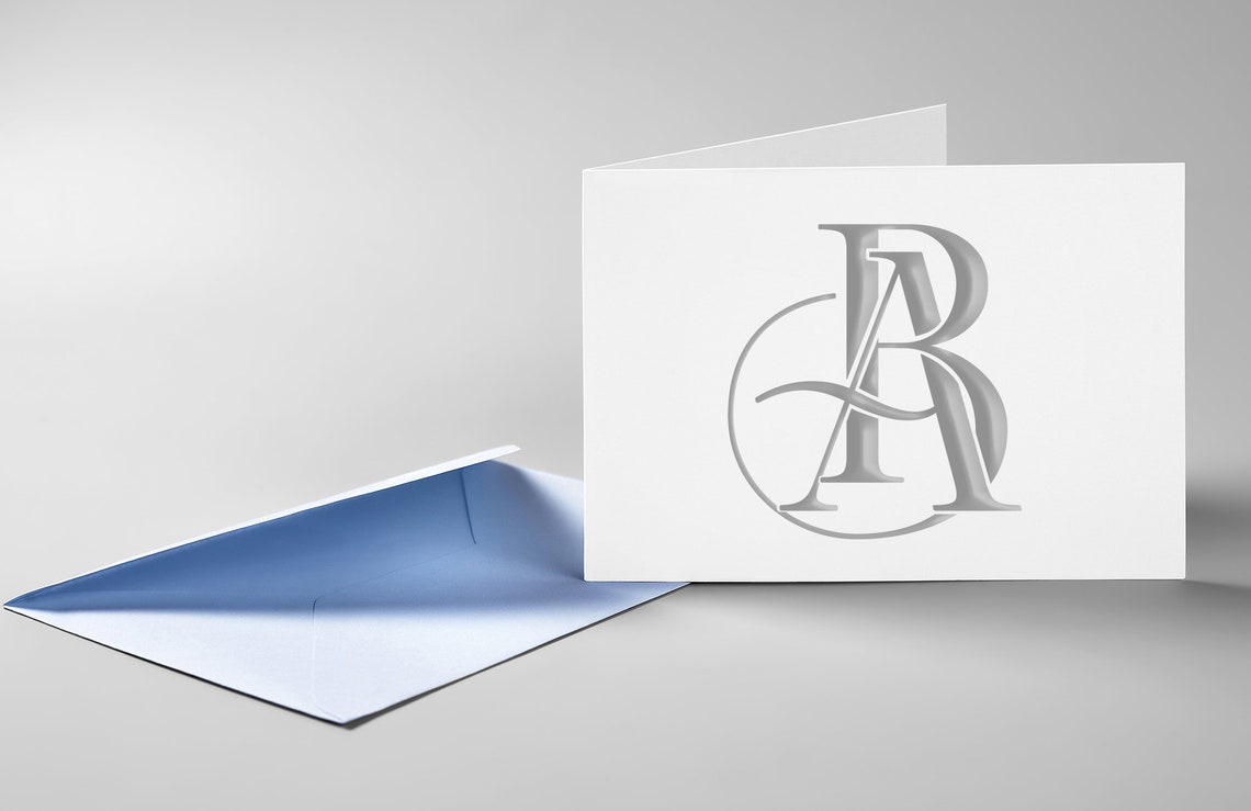 Custom Interlocking AB BA Wedding Monogram Logo Printable Digital ...