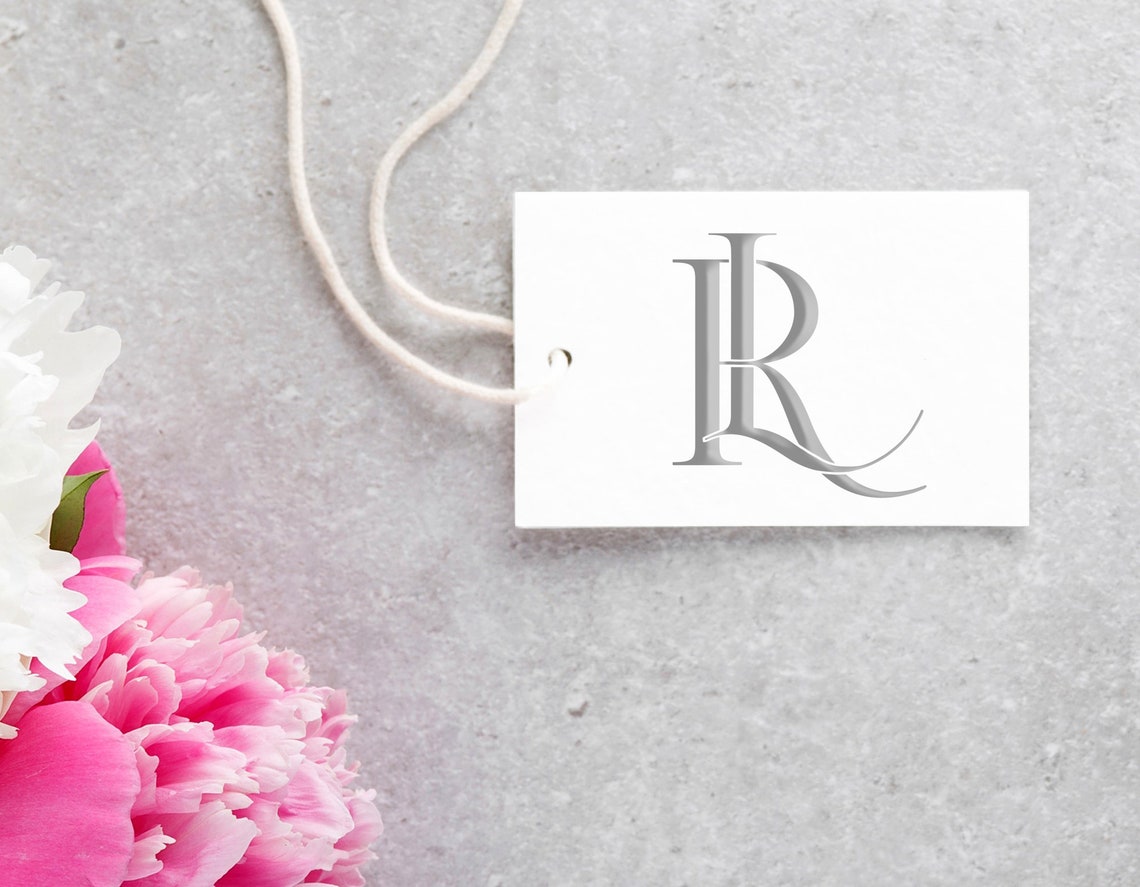 Custom LR RL Interlocking Wedding Monogram Logo Printable Digital ...