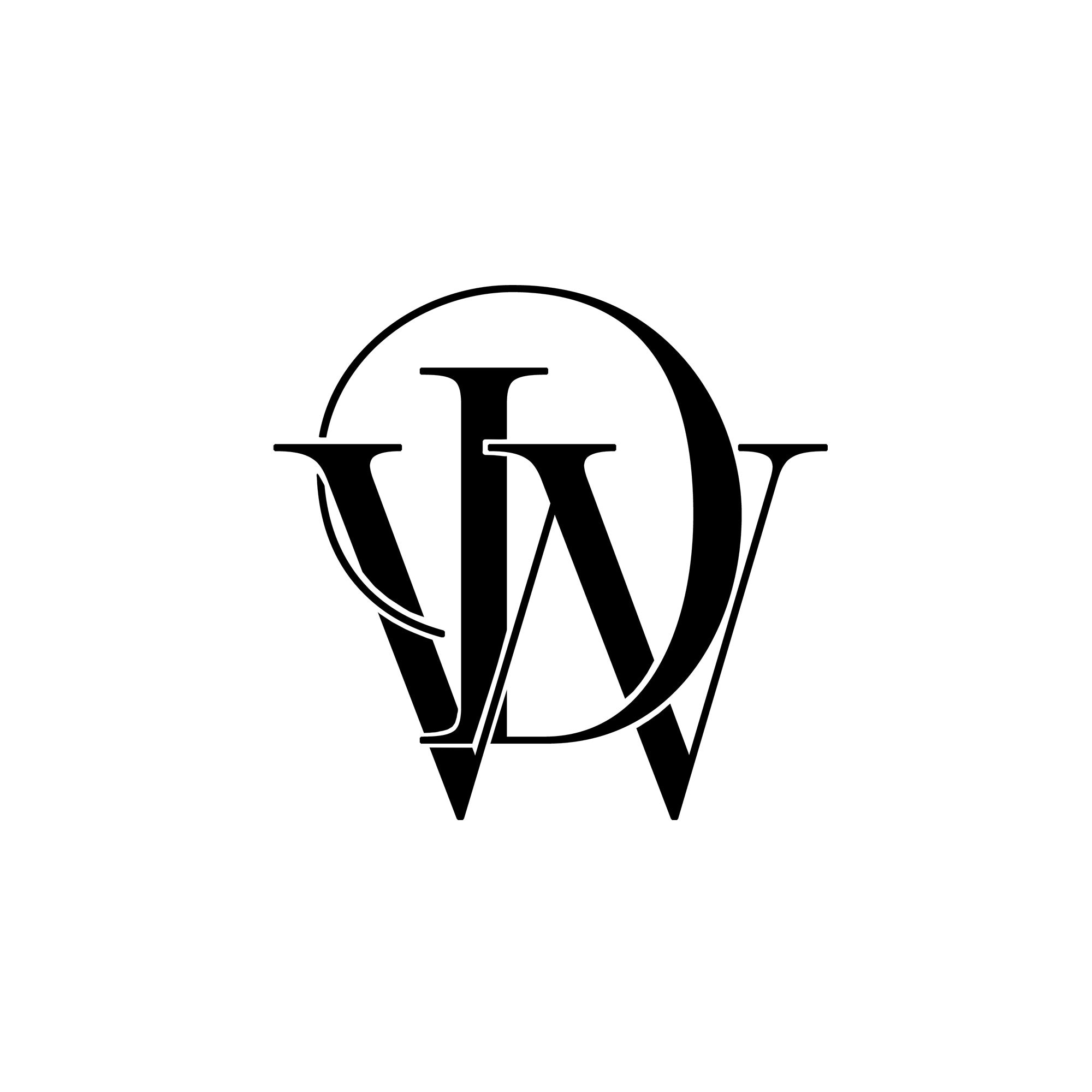 Custom Interlocking DW WD Wedding Monogram Logo Printable Digital ...