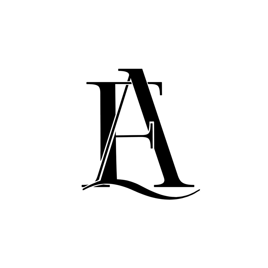 Custom Interlocking AE EA Wedding Monogram Logo Printable Digital ...