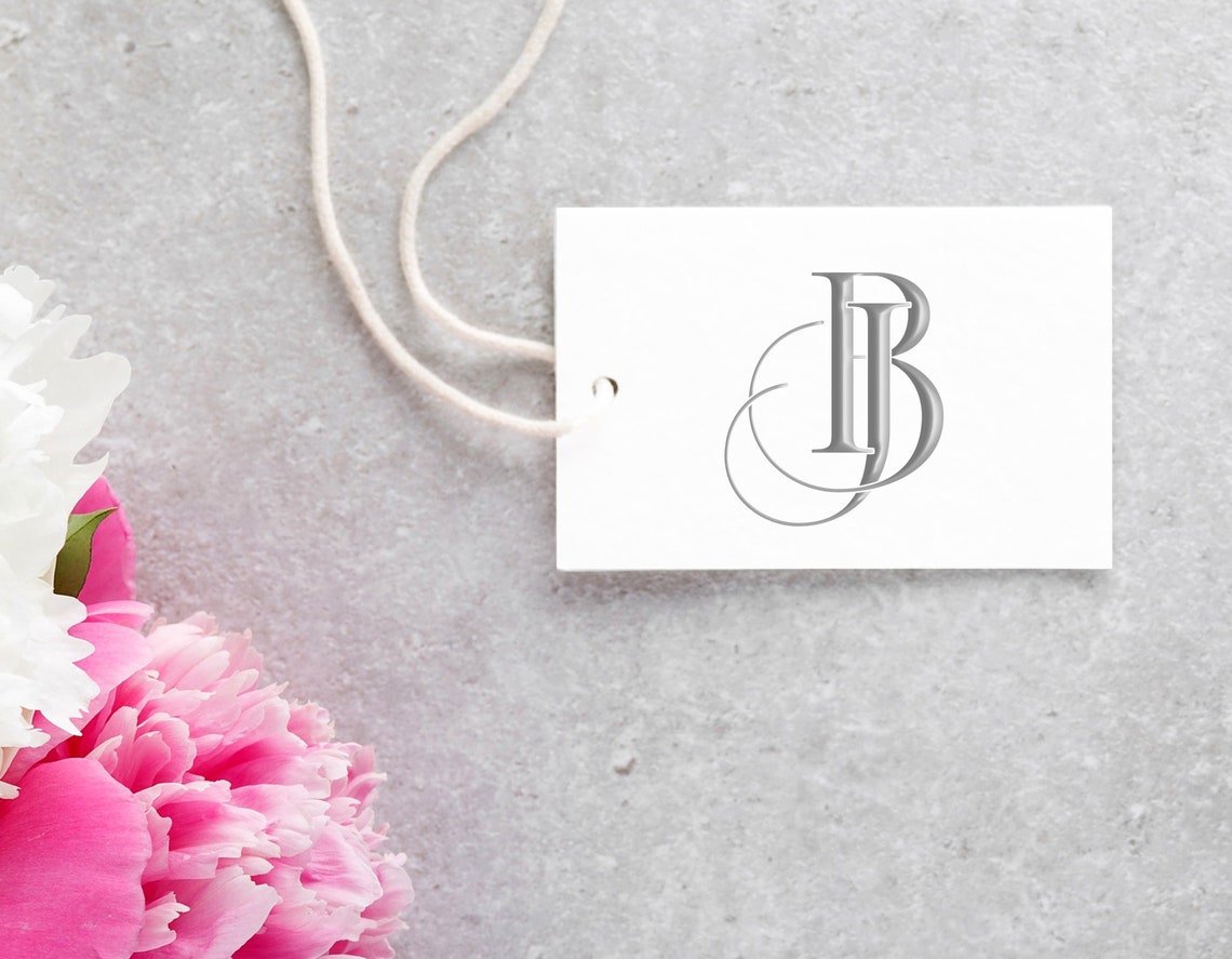 Custom Interlocking BJ JB Wedding Monogram Printable Digital Download ...