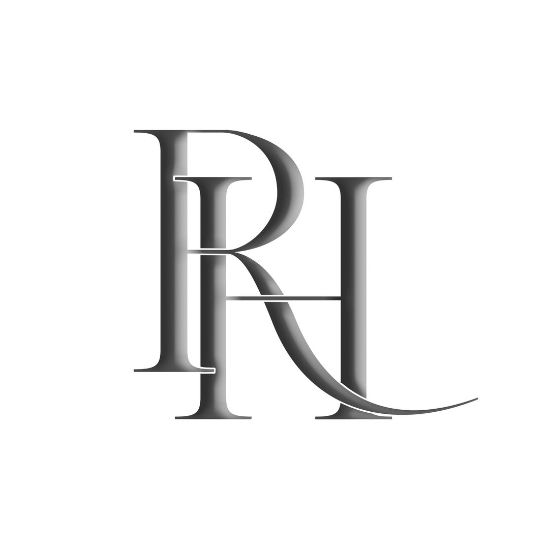 Custom Interlocking RH HR Wedding Monogram Logo Printable Digital ...