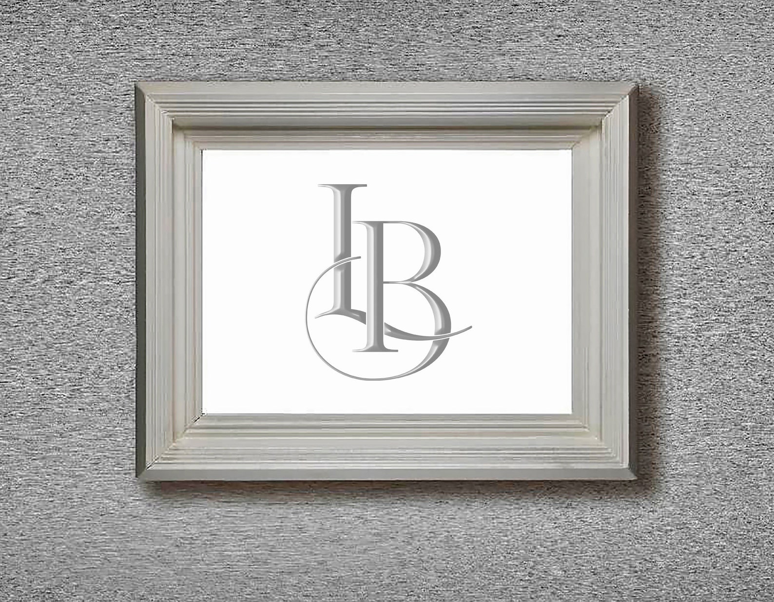 Custom Interlocking BL LB Wedding Monogram Logo Printable Digital ...