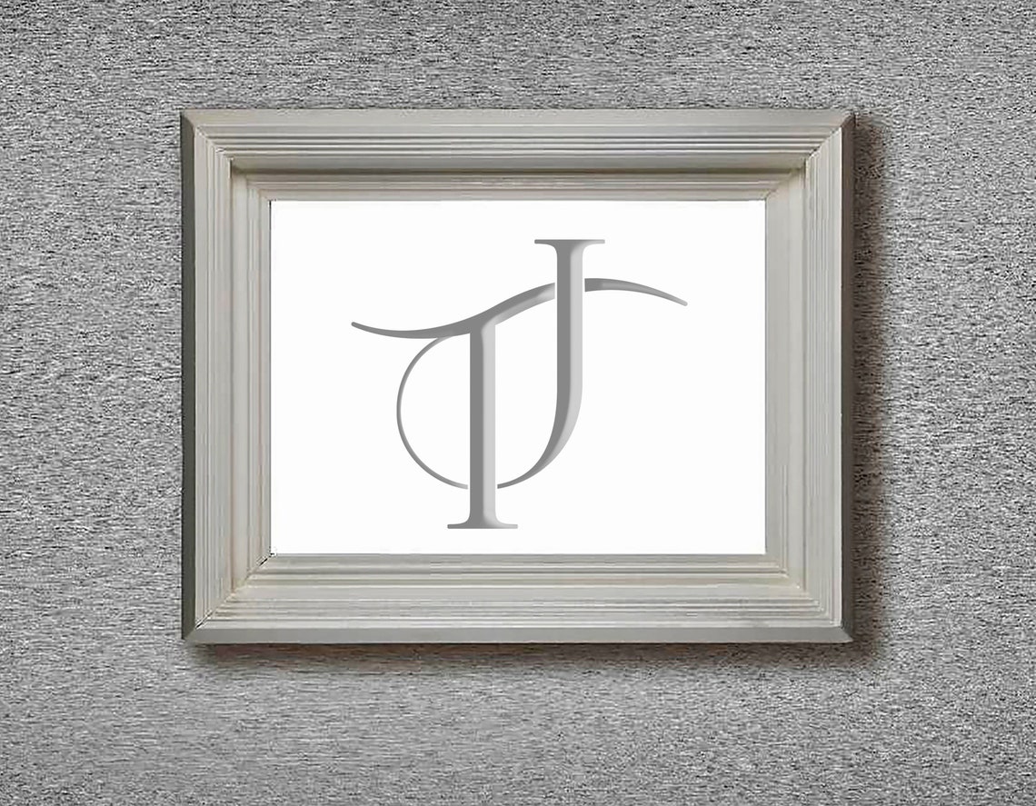 Custom Interlocking JT TJ Wedding Monogram Printable Digital Download ...