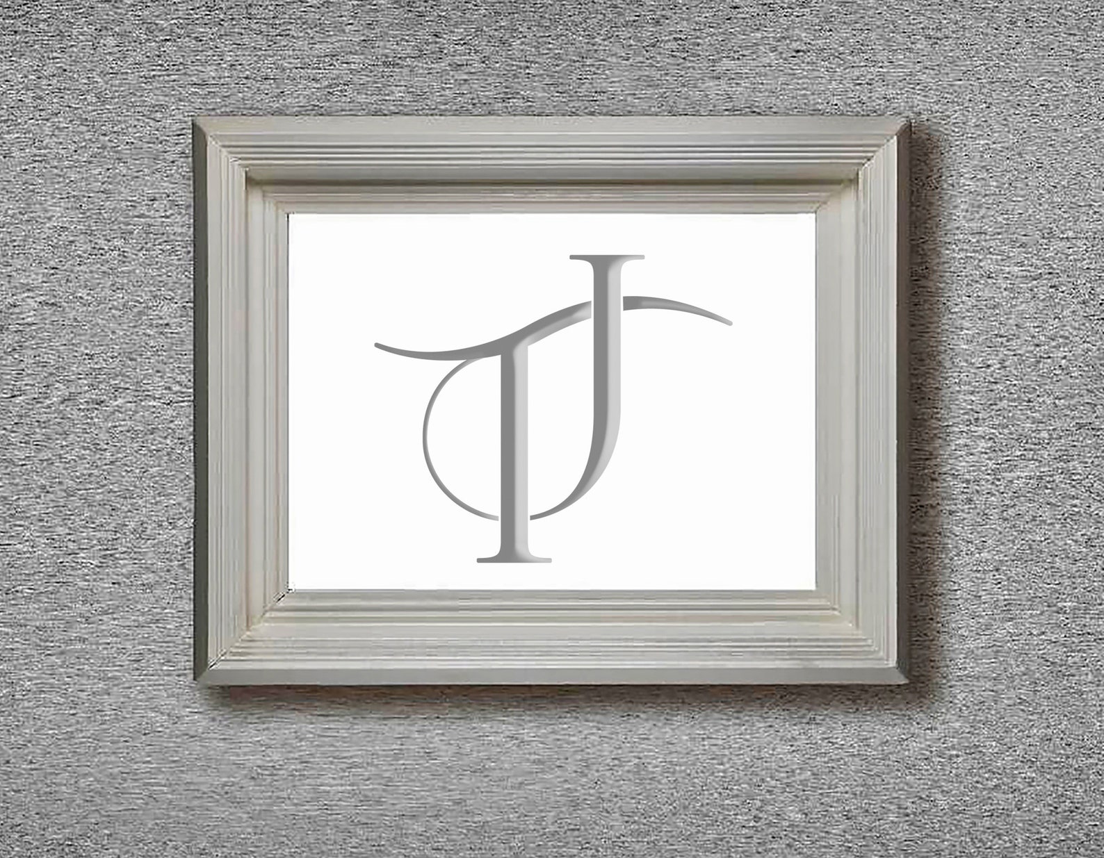 Custom Interlocking JT TJ Wedding Monogram Printable Digital Download ...