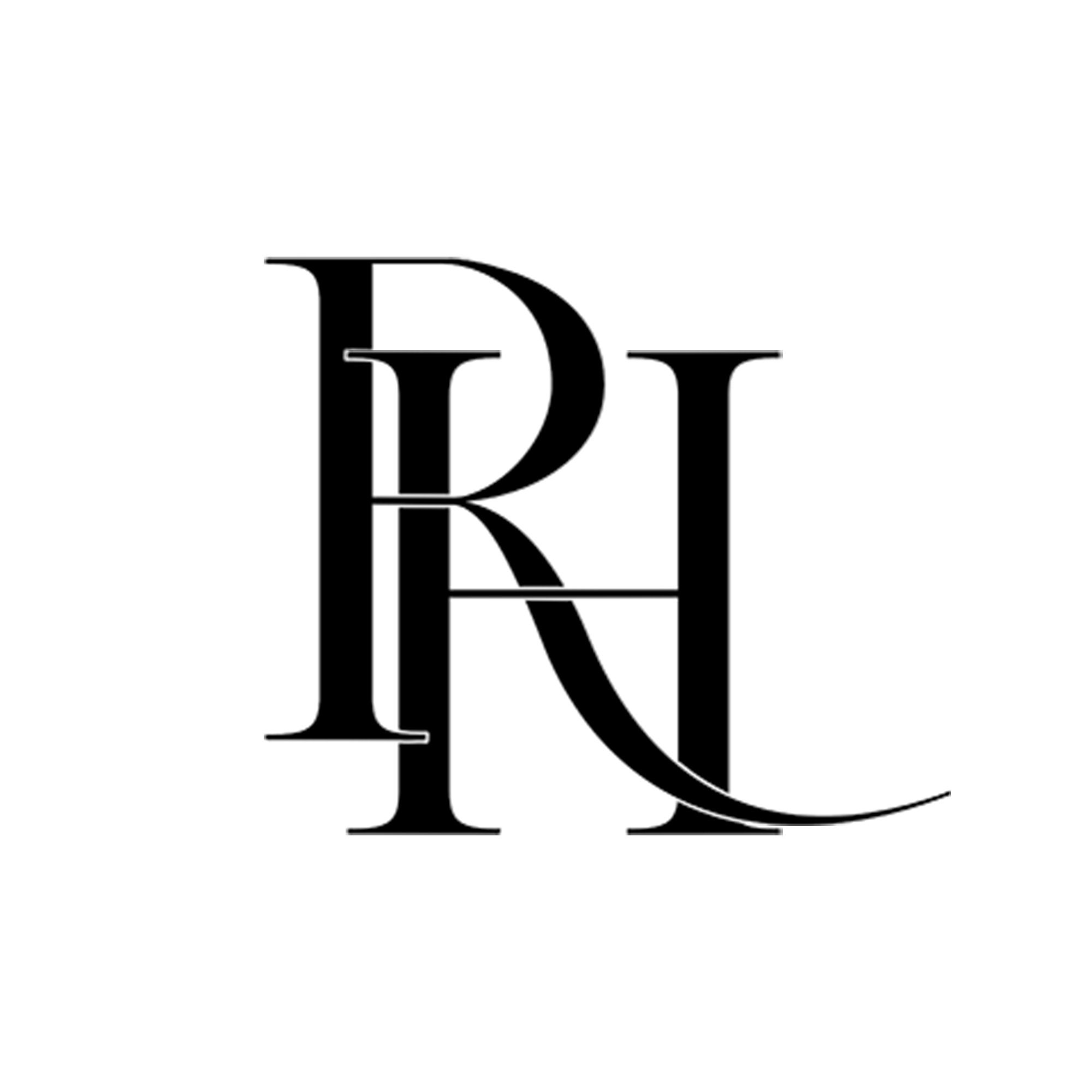 Custom Interlocking RH HR Wedding Monogram Logo Printable Digital ...