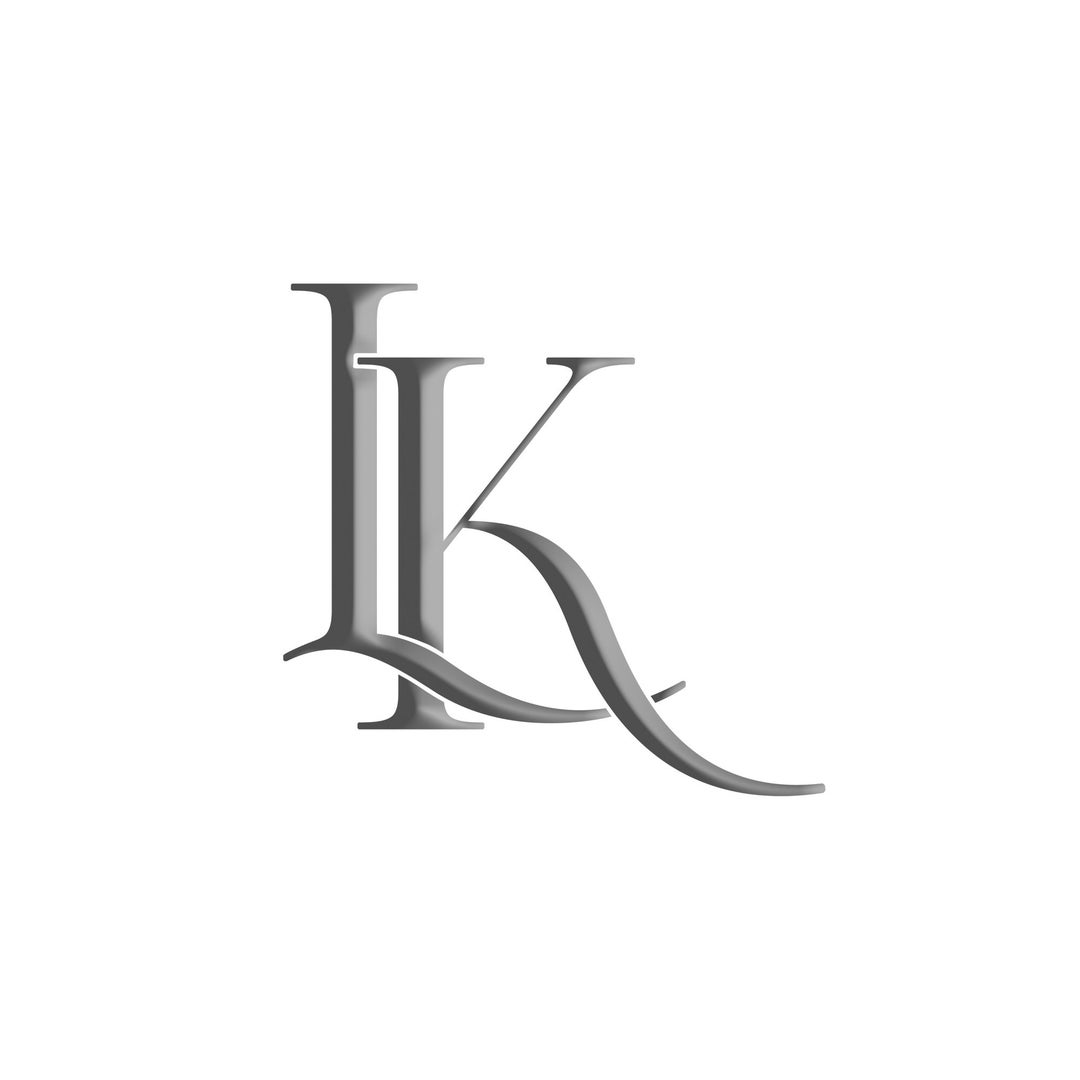 Custom KL LK Interlocking Wedding Monogram Logo Printable Digital ...