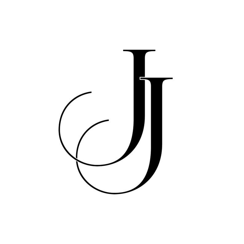 Custom Interlocking JJ Wedding Monogram Logo Printable Digital Download ...
