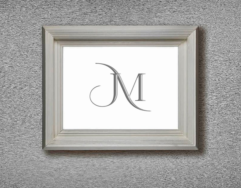 Custom JM MJ Wedding Monogram Logo Printable Digital Download - Etsy