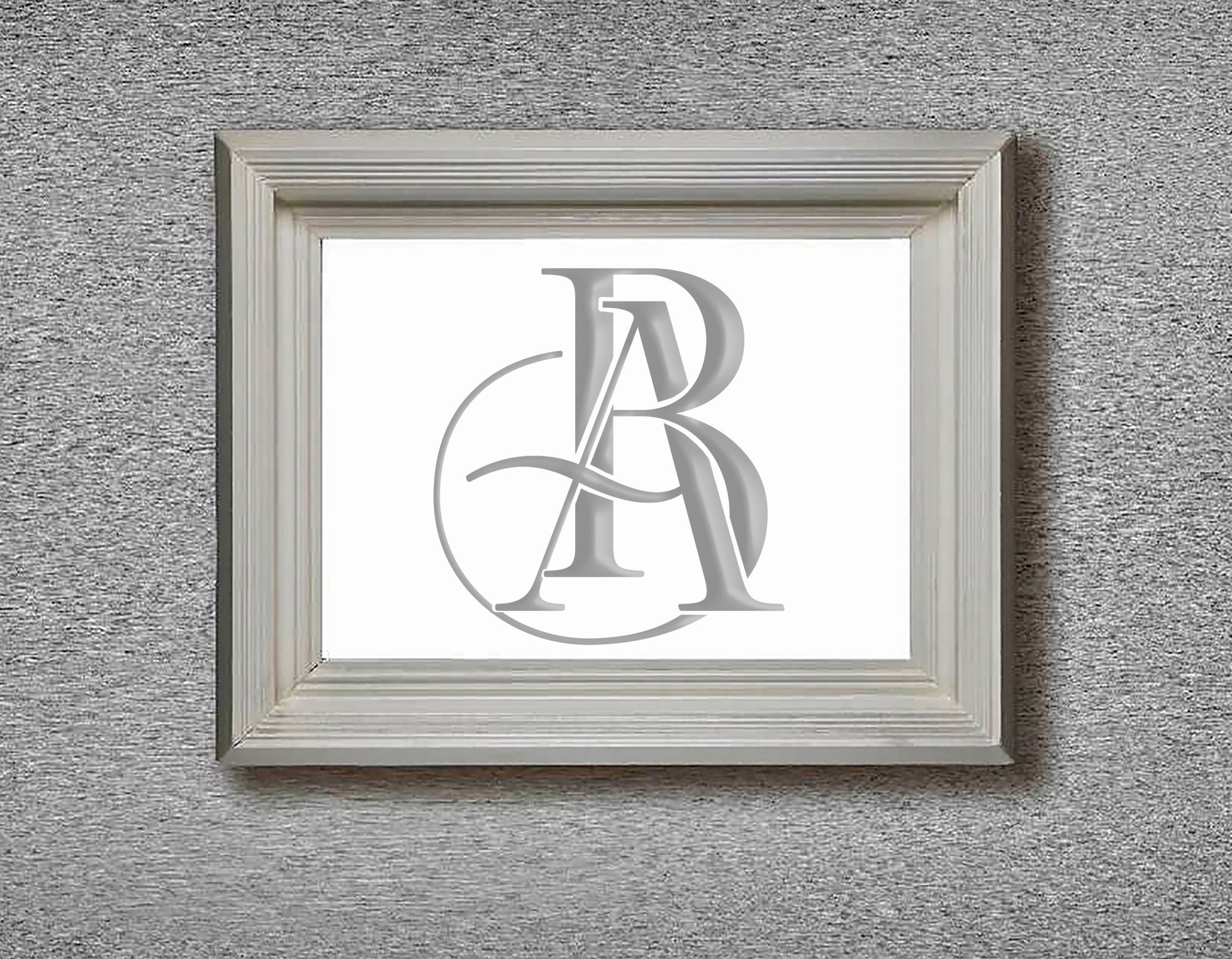 Custom Interlocking AB BA Wedding Monogram Logo Printable Digital ...