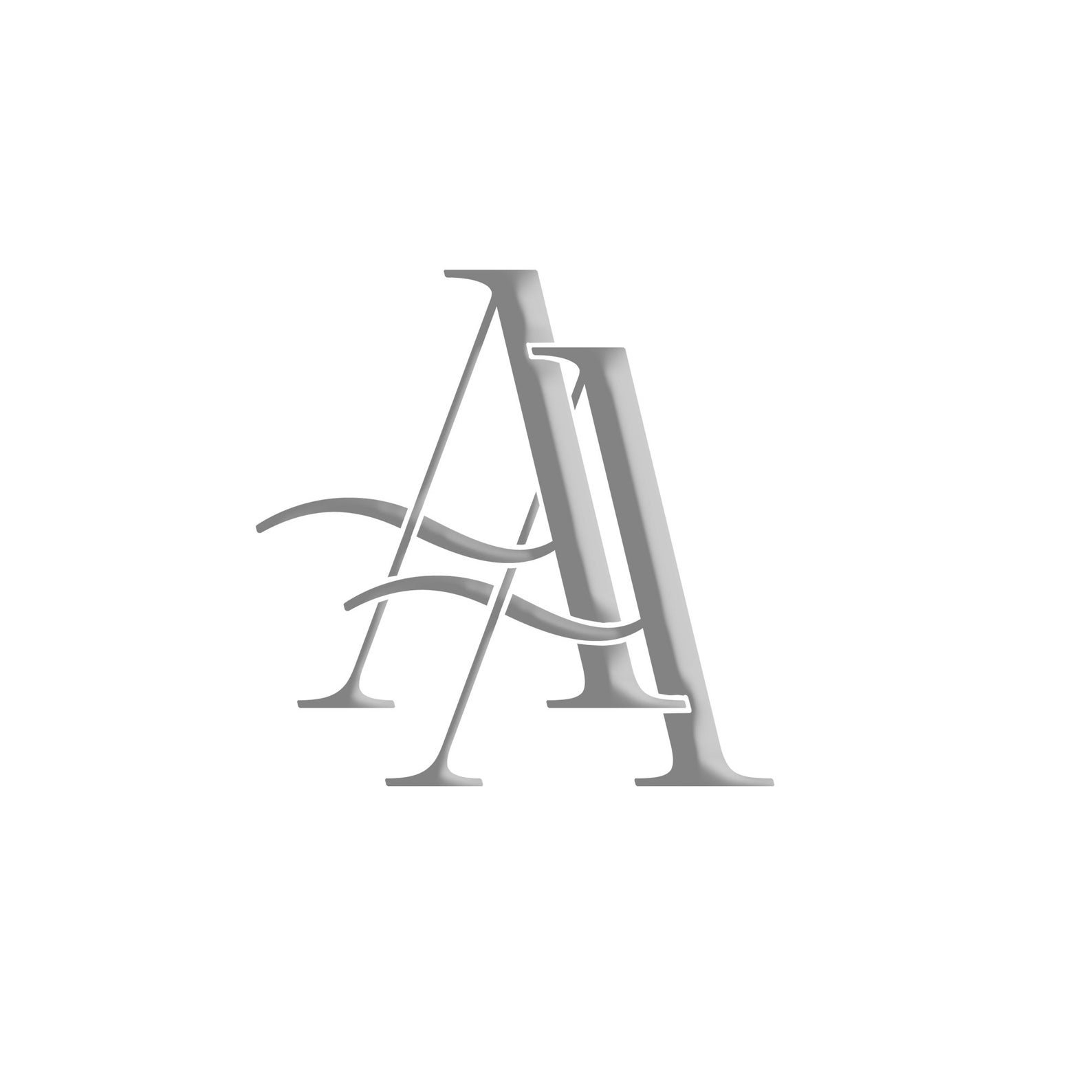 Custom Interlocking AA Wedding Monogram Logo Printable Digital Download ...