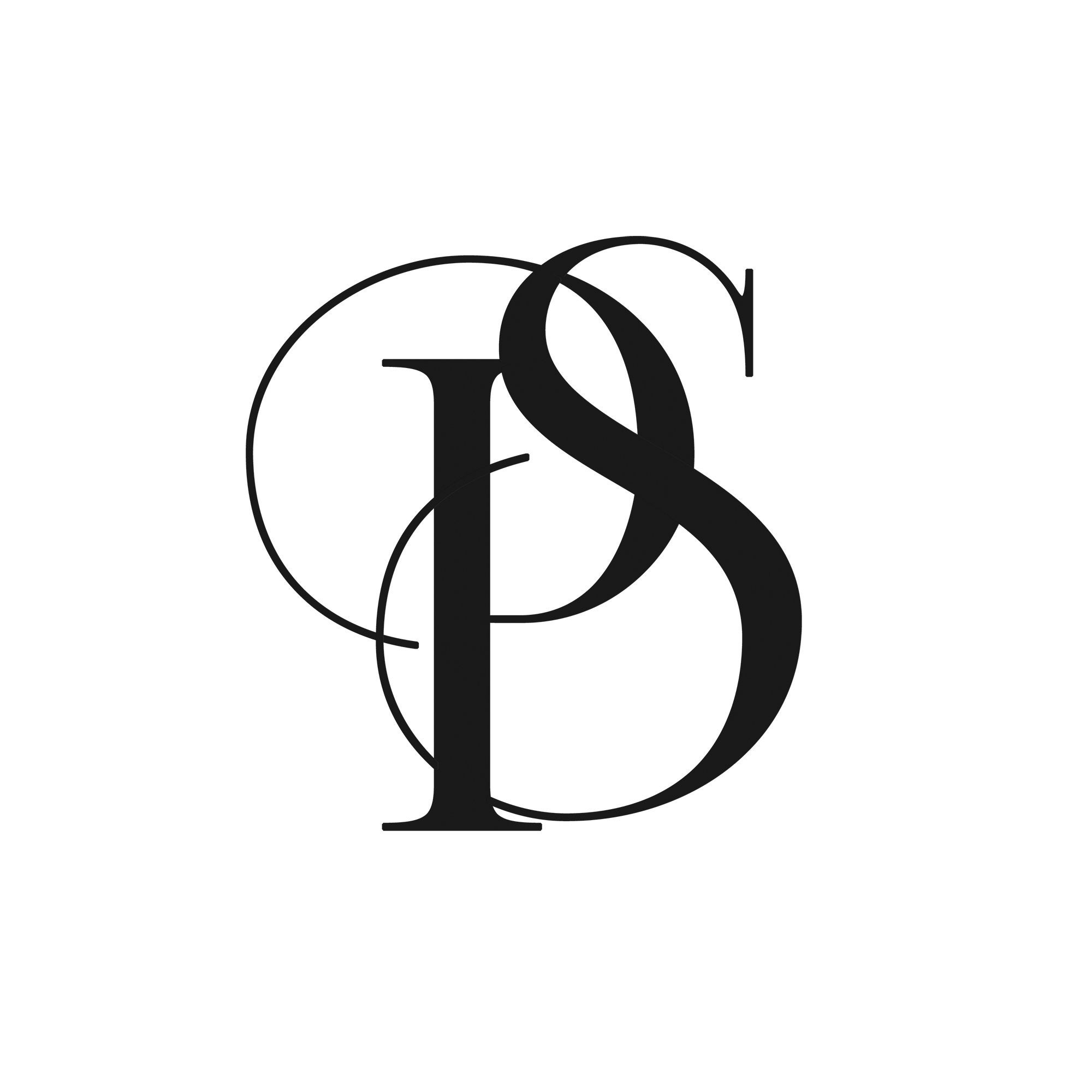 Custom PS SP Interlocking Wedding Monogram Logo Printable Digital ...