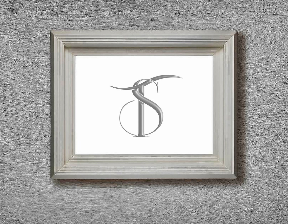 Custom Interlocking ST TS Wedding Monogram Logo Digital Download - Etsy