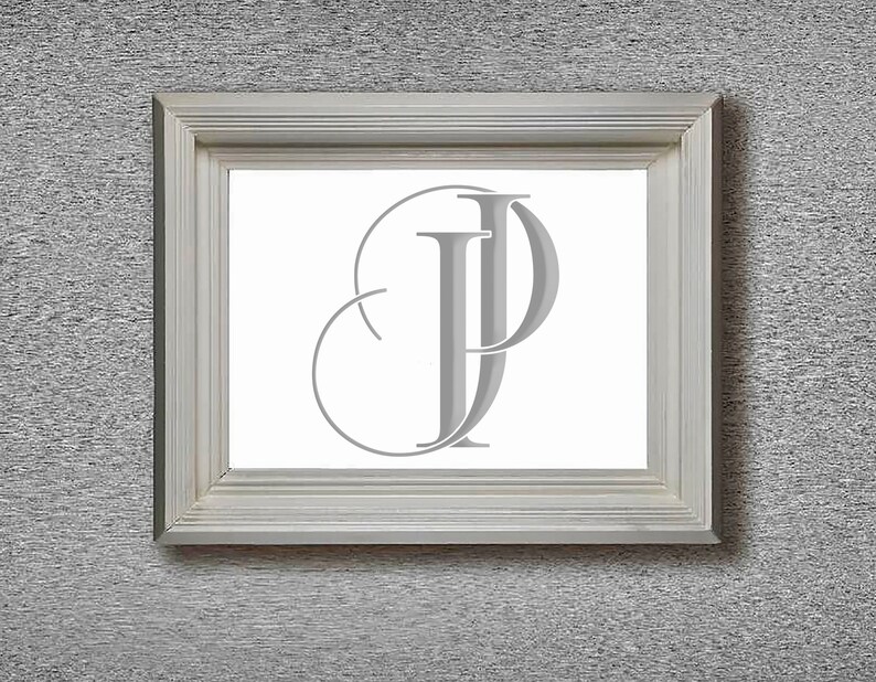 Custom JP PJ Wedding Monogram Logo Printable Digital Download - Etsy