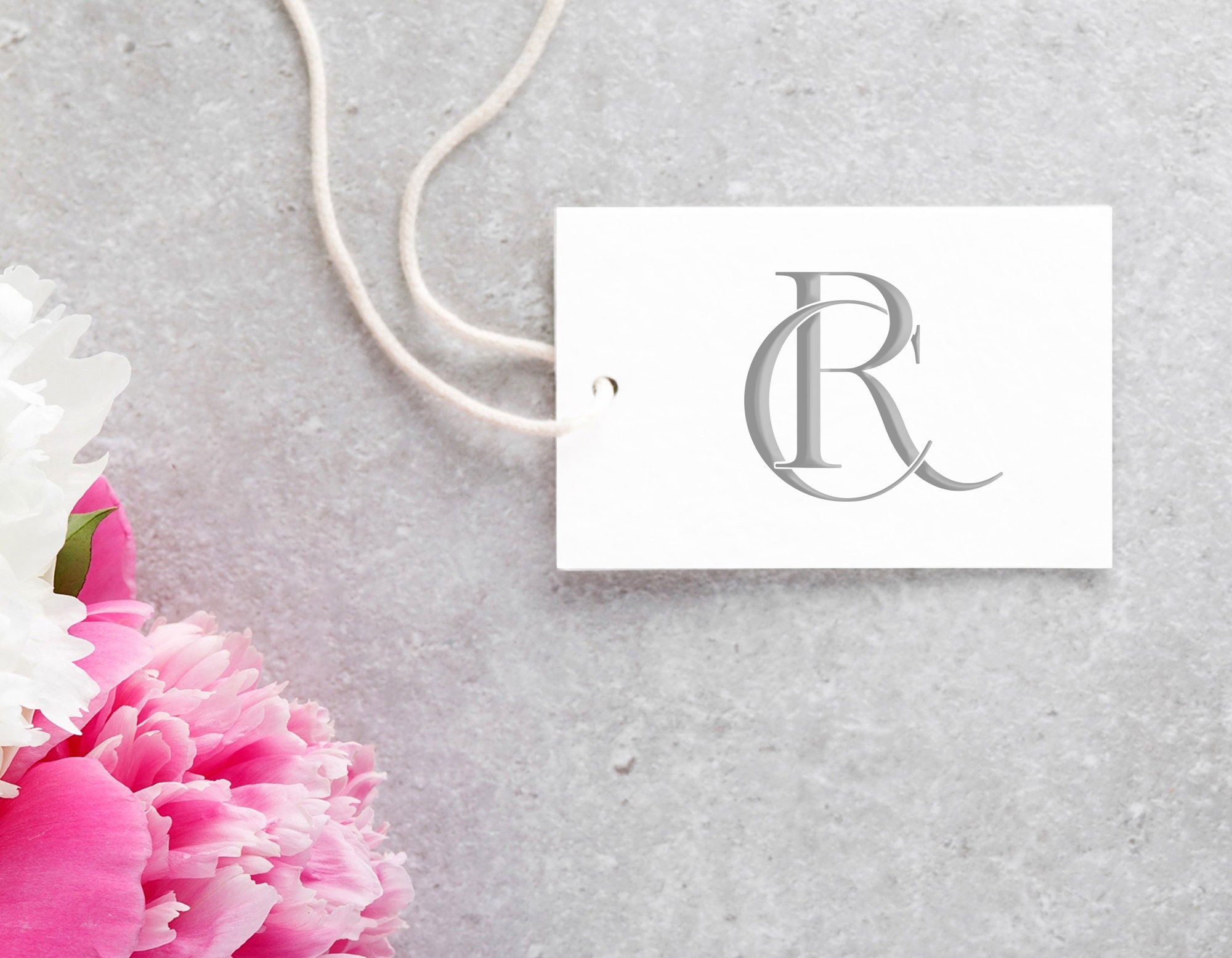 Custom Interlocking CR RC Wedding Monogram Logo Digital Download - Etsy