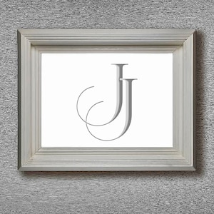 Custom Interlocking JJ Wedding Monogram Logo Printable Digital Download ...