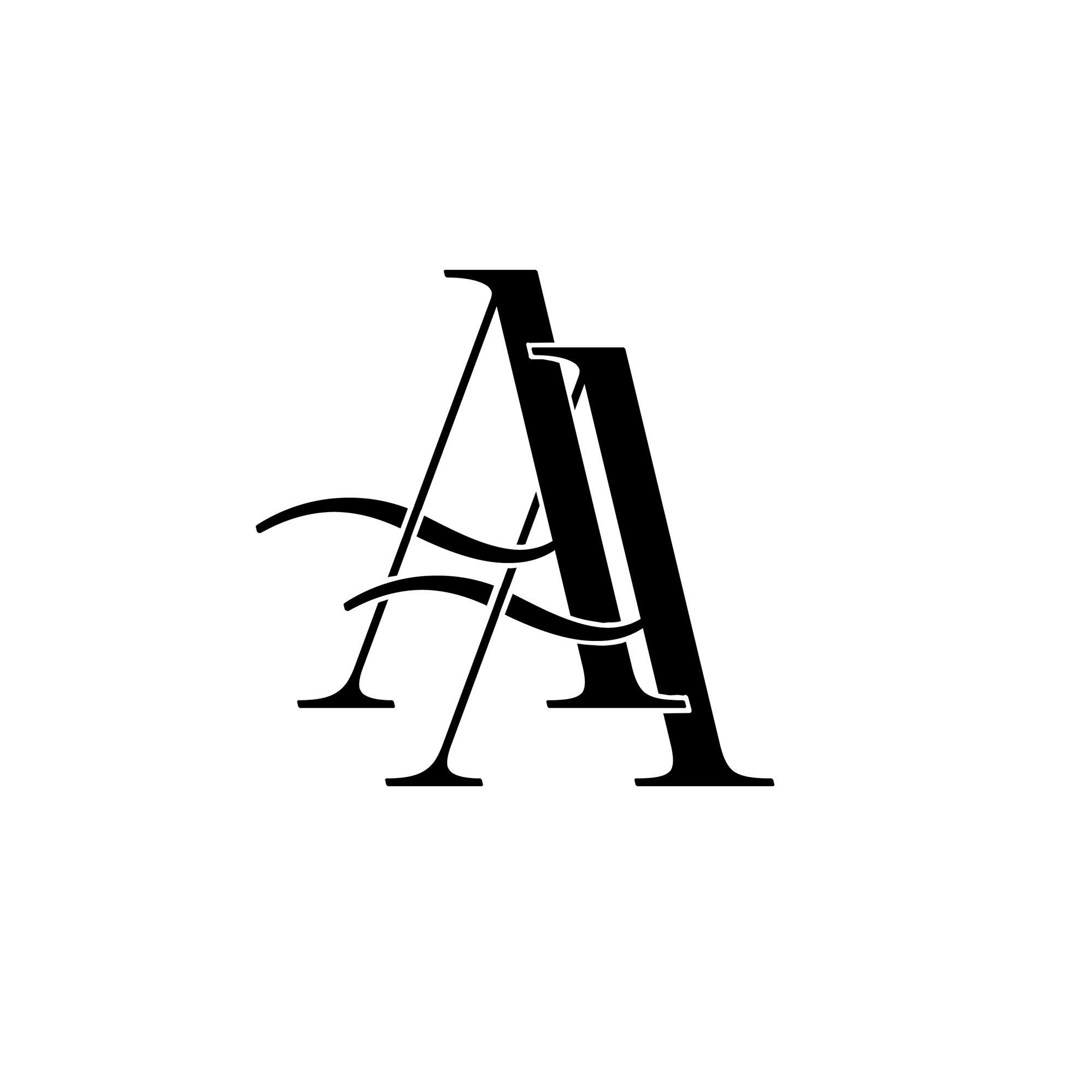 Custom Interlocking AA Wedding Monogram Logo Printable Digital Download ...