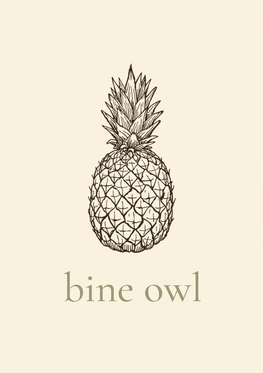 Children's Mispronunciation Art Print: “bine Owl" Pineapple ...