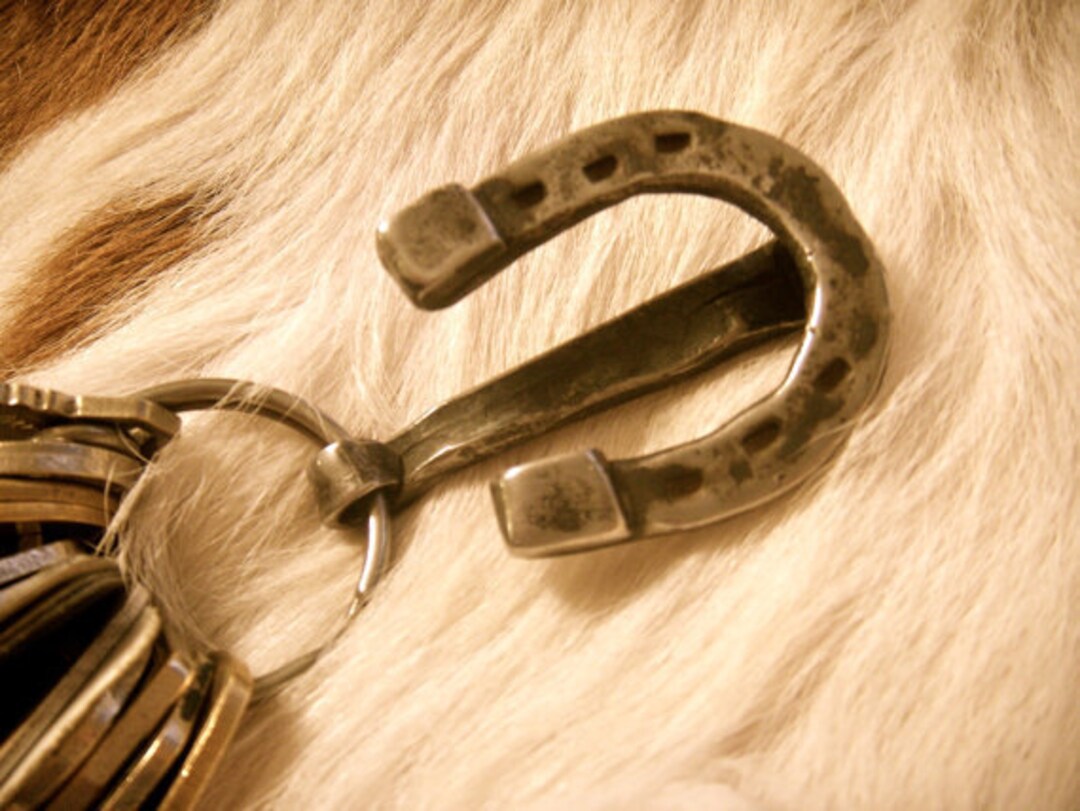 Hand-forged Horseshoe Key Ring - Etsy