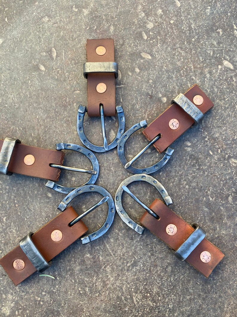 Hand Forged Horseshoe Belt Buckle | Etsy