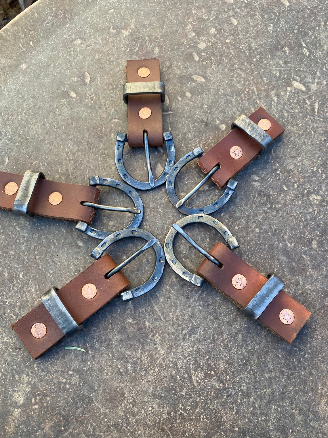 Hand Forged Horseshoe Belt Buckle | Etsy