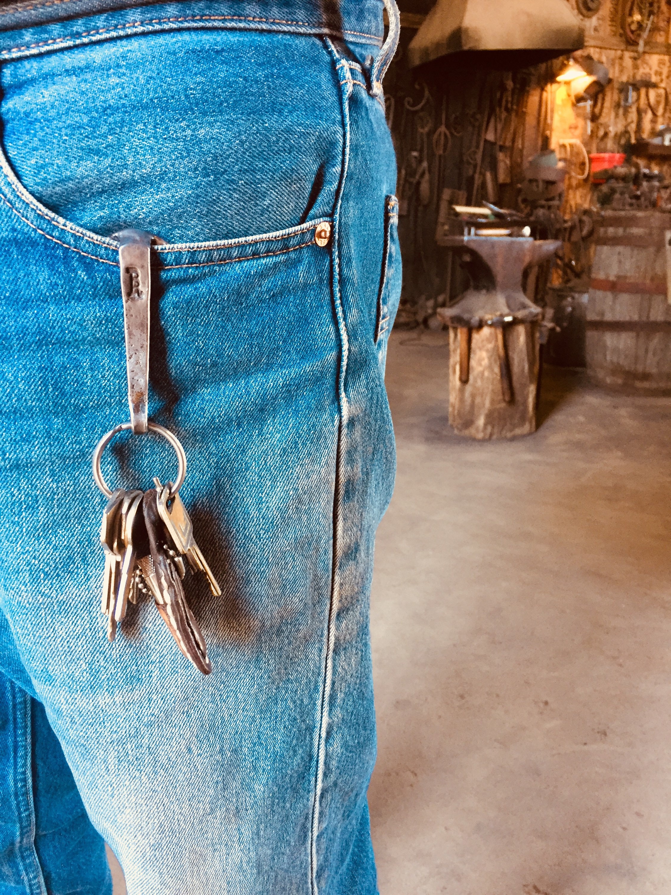 Hand-Forged Horseshoe Key Ring | Etsy