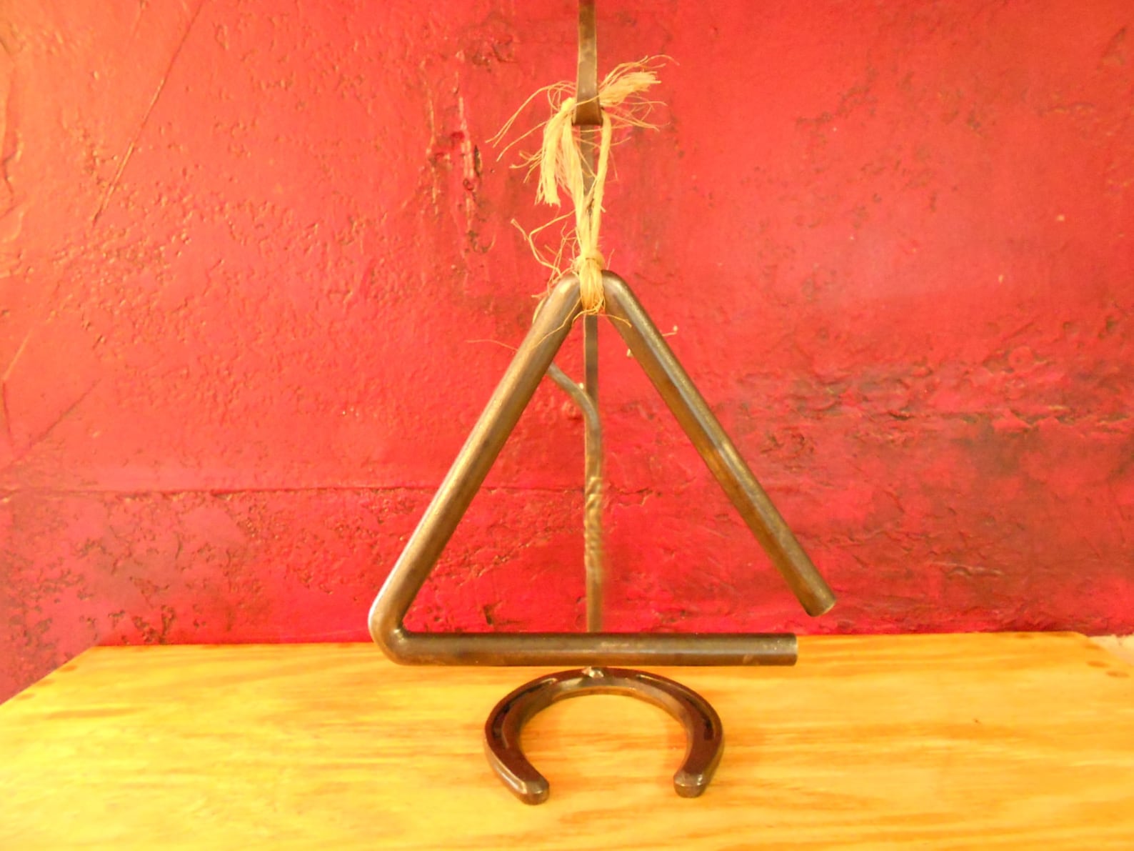 Small Dinner Bell on a Hand Forged Stand Bunk House Bell | Etsy