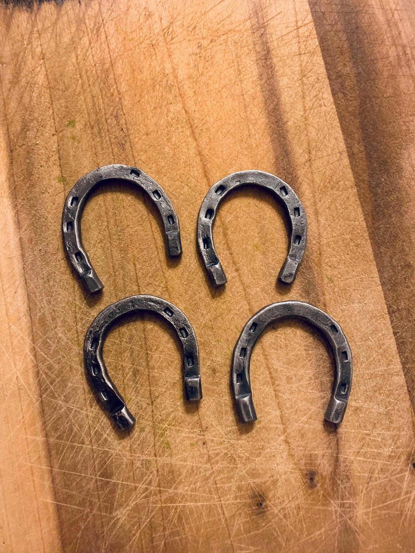Miniature Horseshoes Set of 4. Little Leprechaun Horse Shoes | Etsy