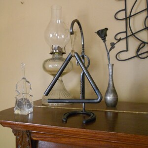 Small Dinner Bell on a Hand Forged Stand Bunk House Bell - Etsy