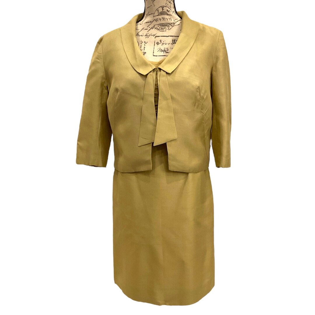 Miss Elliette Silk Cocktail Dress With Jacket NEEDS RESTORATION Vintage ...