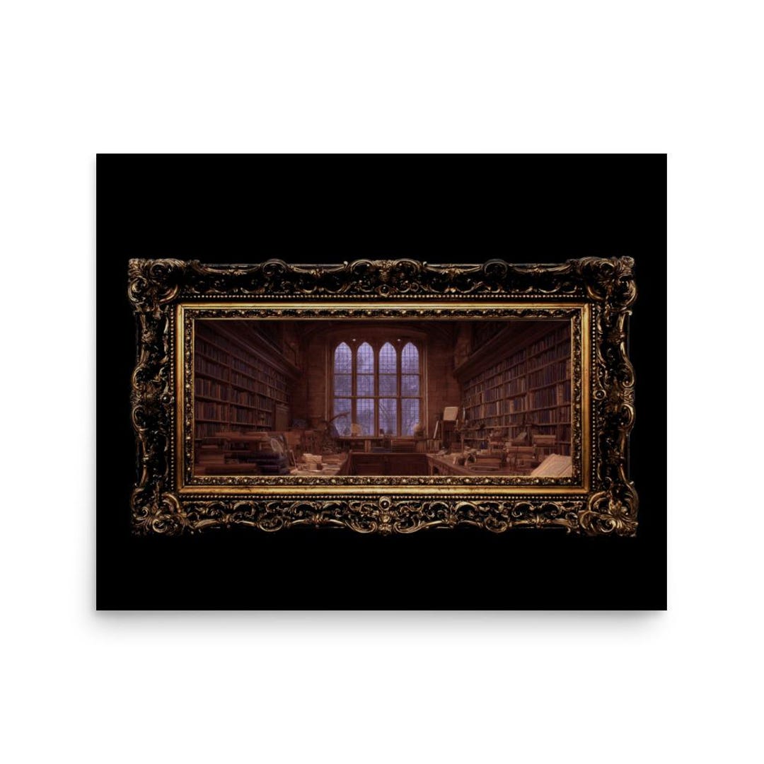 Library of Spells - Dark Academia Gothic Decor Print - Etsy