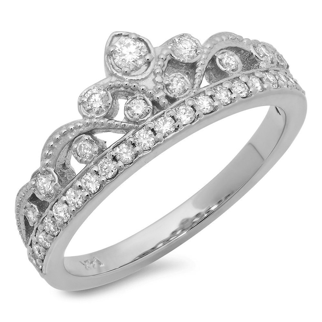 Diamond Crown Ring - Etsy