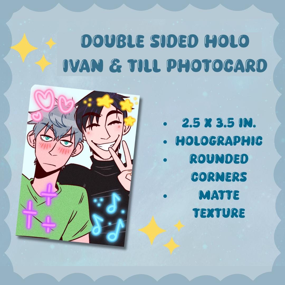 Till & Ivan Photocard – Alien Stage Fan Art Double-sided Holographic (2 ...