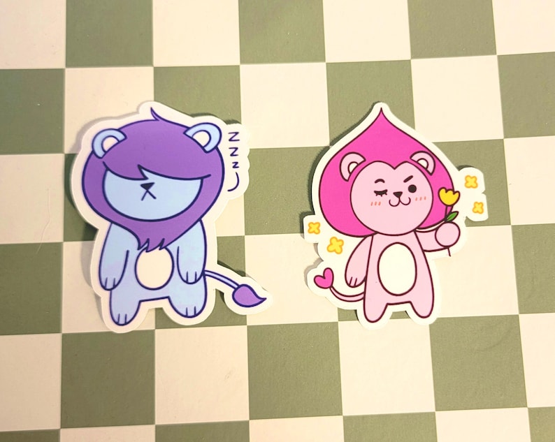 Saja Friends Lion Mascot Sticker Set – K-pop Demon Boy Band Inspired ...