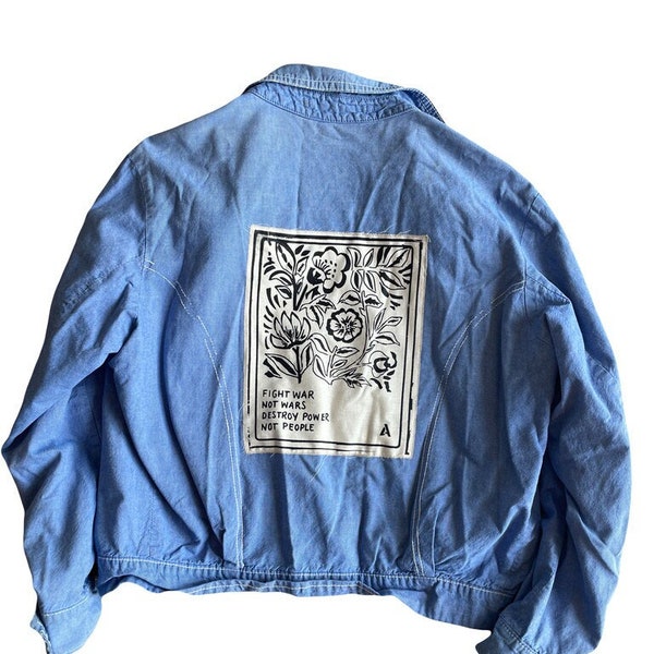 Patch Denim Jacket - Etsy