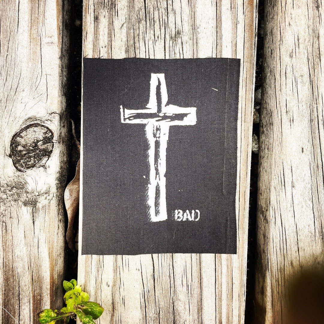 Cross Patch // Floral Patch // Mini Patch // Relief Print // Linocut - Etsy